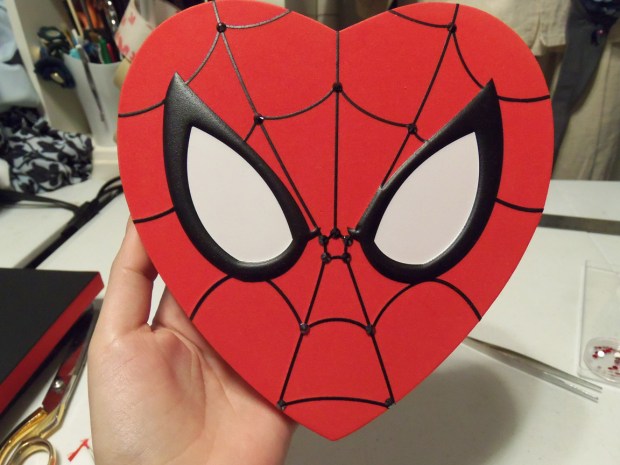 DIY Friday: Spider-Man Heart on Black Canvas Frame « Set to Stunning